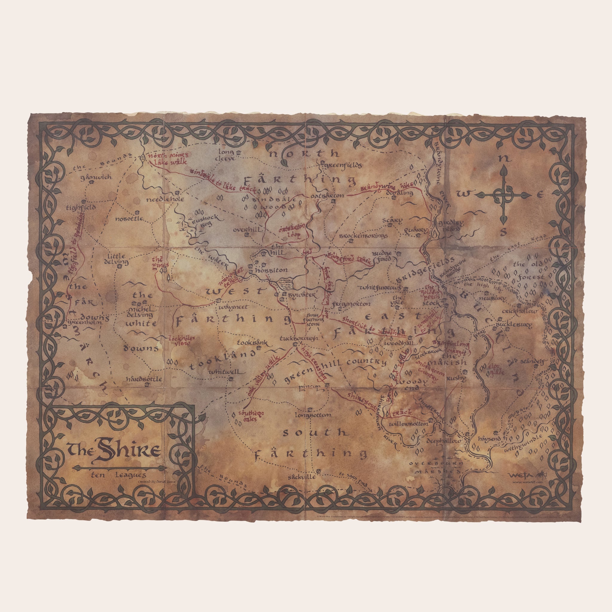 Map of The Shire™ Poster – Hobbiton™ Movie Set