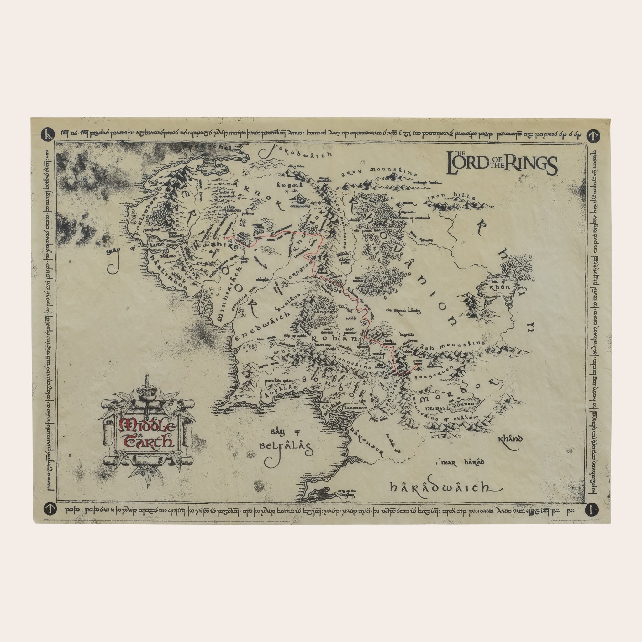 The Lord of the Rings™ Parchment Map #1 – Hobbiton™ Movie Set